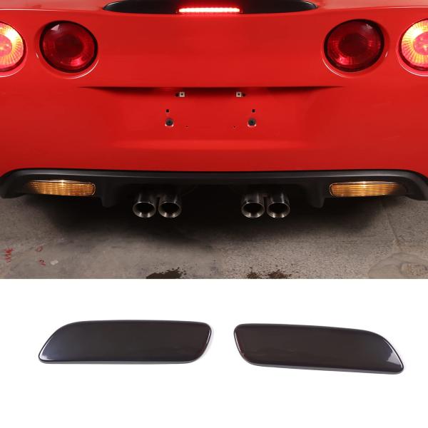 商品名:  Moittellc Rear Fog Lamp Smoked Cover Compatible with Chevy Corvette C6 2005-2013, Rear Bumper Lights Trim Cover Ac...