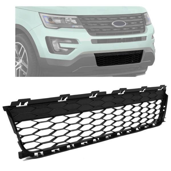 商品名: HECASA フロントバンパー下部グリルグリル 2016-2017 フォード エクスプローラー 2016-2019 フォード ポリス インターセプター ユーティリティ交換用 FB5Z17K945AA ブラック PP HECASA ...