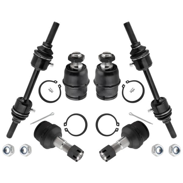 商品名:  WEDOAUTO 6Pc Front Upper &amp; Lower Ball Joints + Stabilizer Sway Bar End Link Kit Fit For Ford F-250 F-350 Super...