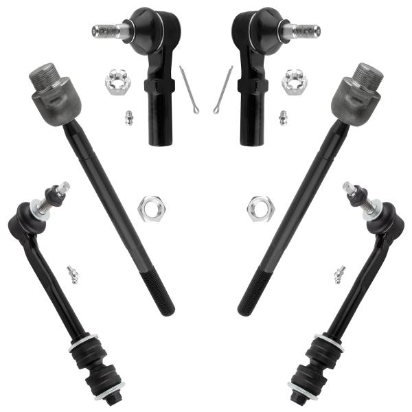 商品名:  WEDOAUTO 6Pcs Front Inner Outer Tie Rods Stabilizer Sway Bar End Links Fit For Chrysler Aspen 2007 2008 2009, For ...