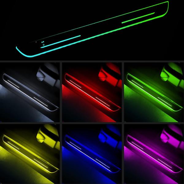 商品名: YDIA-02 LEDドアシルライト マグネット固定 配線不要 車のペダル通路ライト 7プリセット照明色 自動検知 車のドアウェルカムカーテシライト LED Door Sill Lights - Magnet Fixation, ...