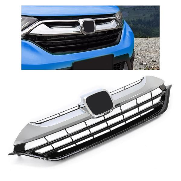 商品名:  KUAFU Front Bumper Upper Grille Grill Compatible with 2017-2019 Honda CRV CR-V Silvery+Black Replacement for Repla...