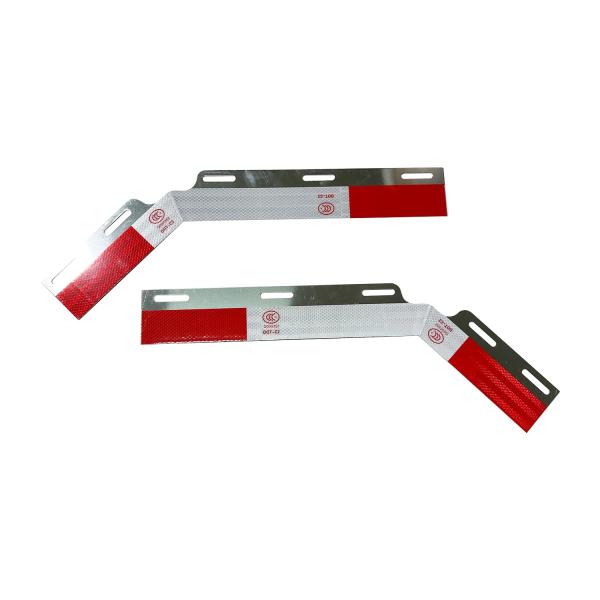 商品名: IBESTWOLF マッドフラップ角度付きアルミ反射板ストリップ ハンガー目立つ反射板プレート セミトラックトレーラー用 2個 IBESTWOLF 2PCS Mud Flap Angled Aluminum Reflector S...