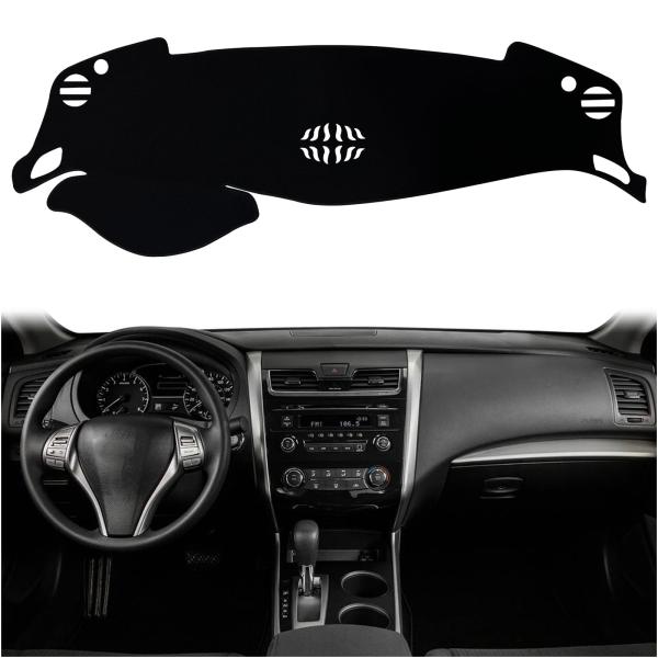 商品名: KEEGTBOX ダッシュマットカバー カスタムインテリアセンターコンソール日産タイタンXD S SV Pro-4X SLおよびPlatinum Reserve 2016-2022 ダッシュボードマットカバーアクセサリー (ブラッ...