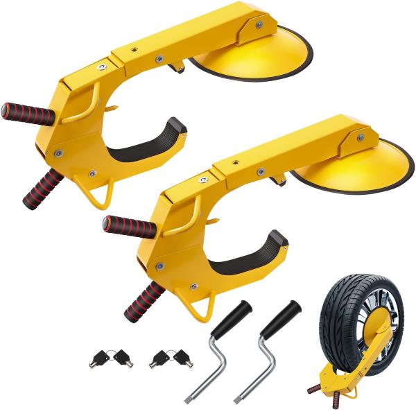 商品名:  VEVOR Wheel Lock Clamp, 2 Pack Trailer Wheel Lock, Heavy-Duty Anti Theft Tire Lock, Adjustable Tire Boot Lock, Tra...