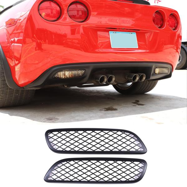 商品名:  Moittellc Car Rear Fog Lights Guard Cover Compatible with Chevy Corvette C6 2005-2013, Rear Bumper Lights Trim Cov...