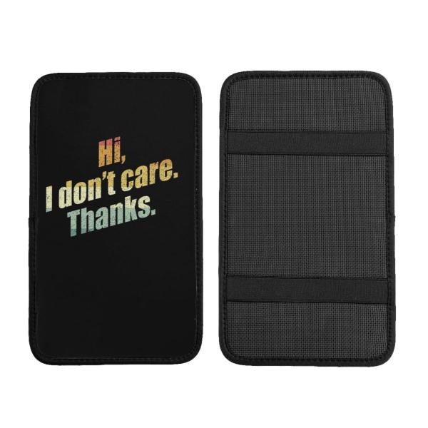 商品名:  Funny Hi I Don't Care Thanks Car Armrest Cover Center Console Cover Waterproof Car Armrest Seat Box Cover Protecto...
