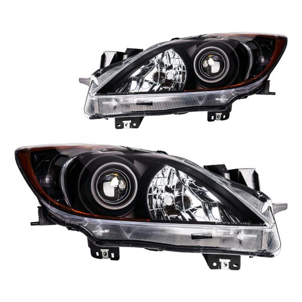 商品名:  PHILTOP Headlight Assembly, Black Headlights Replacement Compatible with M-azda3 2010-2013 Amber Reflector Clear L...