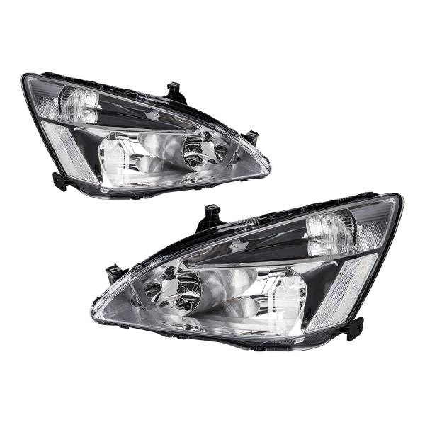 商品名:  PHILTOP Headlight Assembly, Chrome Headlights Replacement Compatible with Accord 2003-2007(Passenger &amp; Driver ...