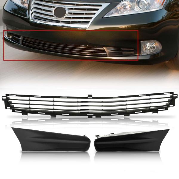 商品名:  KARPAL Front Bumper Lower Grille &amp; Fog Light Bezels Set Compatible with 2010 2011 2012 Lexus ES350 Base, Repla...