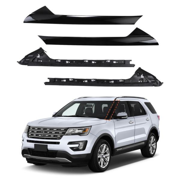 商品名: ACLONG フロントガラス A-Pillar モールディングトリムセット 2011-2019 フォード エクスプローラー BB5Z-7803144-AA BB5Z-7803137-BAに対応 ACLONG Windshield ...