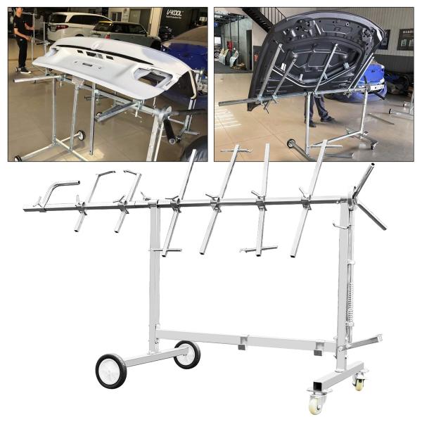 商品名:  Auto Paint Stand with 4 Wheels, Heavy Duty Car Body Paint Rack Panel Tree, 360° Rotatable Panel Holder Work Stand ...