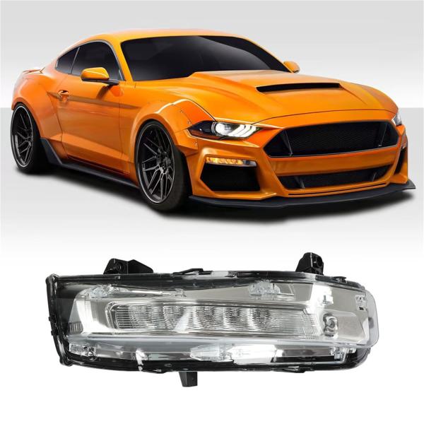 商品名: labwork フォードマスタング2018-2020 右助手席側バンパーフロントフォグライトDRL ウィンカー付き交換用 FO2521197 JR3Z13200B labwork Replacement for Mustang 2...