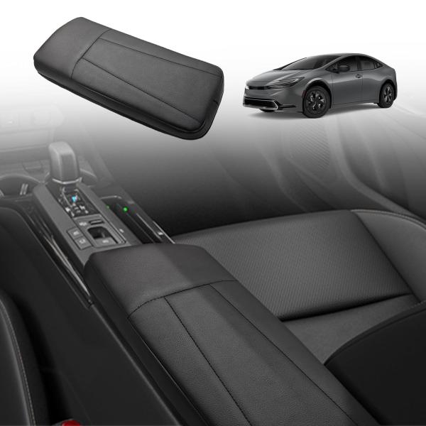 商品名: BestEvMod 2023 2024 Prius センターコンソールアームレストパッドカバー エクストラソフト マイクロファイバーレザー 防水プロテクター シートアームレストカバー トヨタプリウス2024 2023年モデル対応 ...
