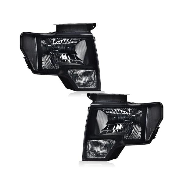 商品名:  GRAND ORANGE Headlights Assembly Compatible with 2009-2014 Ford F150 Headlamps Driver &amp; Passenger Side Smoke L...