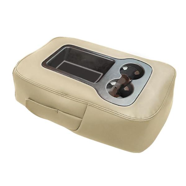 商品名: YOMTOVM アームレストセンターコンソールジャンプシートカバー、ジャンプシートコンソールレザーアームレストカバー、2007-2013 シボレーGMC互換、ベージュ YOMTOVM Armrest Center Console ...