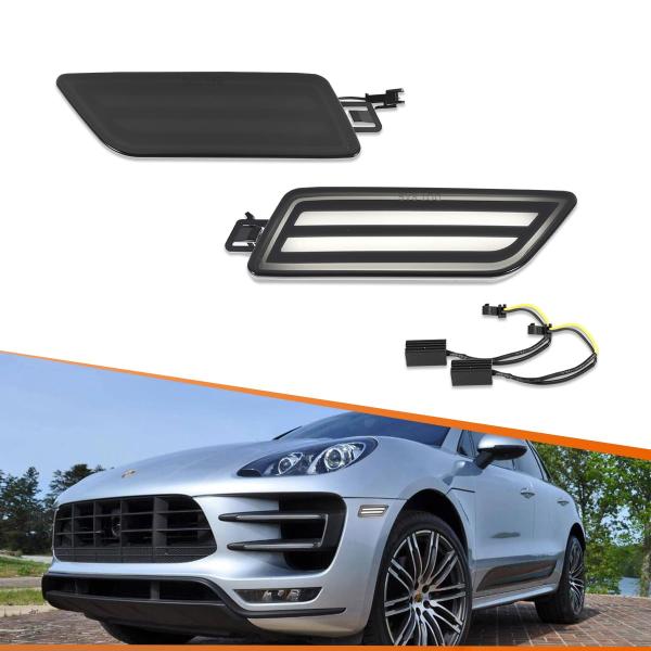 商品名:  ADIIL Smoked Lens White Lamp Front Bumper Side Marker Lights For Porsche Macan (Type 95B) 2014-2024ブランド: ADIIL高さ: ...