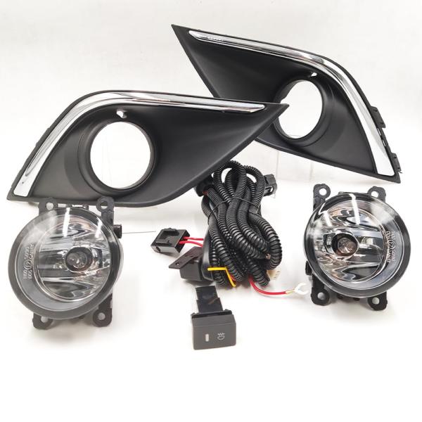 商品名: 1セットLEDフォグライトフロントバンパーライトハロゲンランプカバーハーネススイッチキット三菱アウトランダー2016-2020用-LED Kit 1 Set LED Fog Light Front Bumper Light Hal...