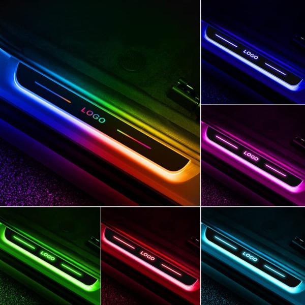 商品名:  Custom Led Door Sill Lights,Customized Wireless Car Courtesy Welcome Lamp with Logo or Text,Wiring-Free Car Door P...
