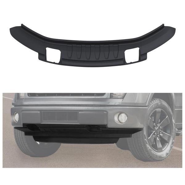 商品名: HECASA フロントバンパー ロワーバランス 2009-2014 フォード F-150 4WD フォグライト穴付き 交換用 9L3Z17626B FO1095228 エアダム ディフレクター バランスパネル テクスチャードブラッ...