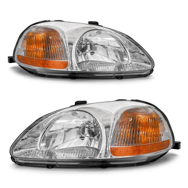商品名:  ADCARLIGHTS for 1996 1997 1998 EK Honda Civic Headlight Assembly compatible with 96 97 98 Civic EK Headlamp with C...