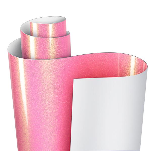 商品名: Lypumso 光沢ピンクからゴールドビニールラップ、Diamonグロスピンクカーラップビニールフィルムカメレオンカラーシフト自己粘着オートステッカーDIYデカールシートエアリリース1フィート×10フィート Lypumso Glo...