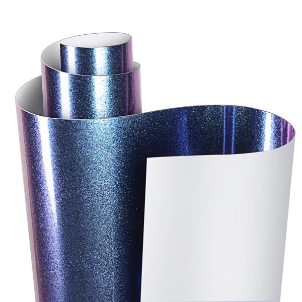 商品名:  Lypumso High Gloss Chameleon Blue to Purple Vinyl Wrap, Glossy Metallic Car Wrap with Air-Release Tech, Color Chan...