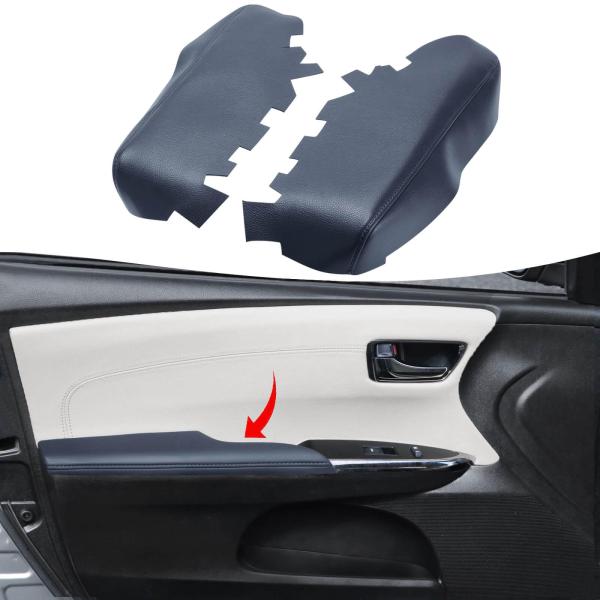 商品名: KBH 車のフロントドアパネル アームレストカバー 交換用 トヨタ アバロン 2013-2018、PUレザーインテリアアクセサリー、ドアアームレストカバー、傷防止、 1ペア、ダークグレー KBH Car Front Door Pa...