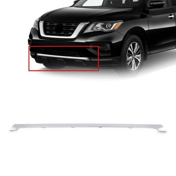 商品名: KARPAL フロントバンパー下部グリル クロムトリムモールディング 2017-2021 日産パスファインダー用 620769PF0A、NI1044113の交換用。 KARPAL Front Bumper Lower Grille...