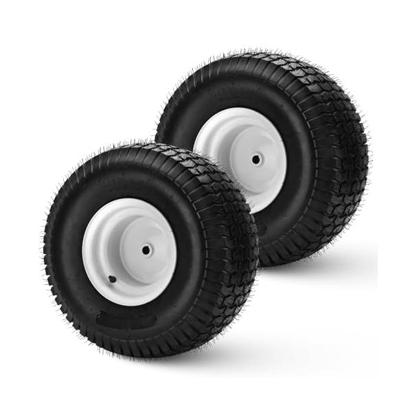 商品名: 芝刈り機タイヤ リム付き 20x8.0-8インチ 芝刈り機&amp;トラクターに乗る用 L100 L110 L111-3.5インチ オフセットハブ 3/4インチ グリースブッシング 4層空気圧チューブレス 208008 (2パック...