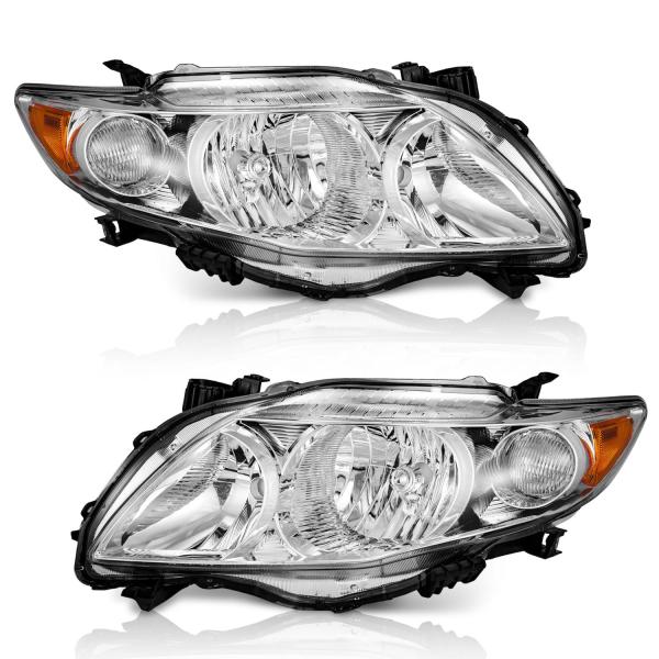 商品名: WEELMOTO Faros delanteros para Toyota Corolla 2009-2010, repuesto para faros delanteros compatibles con Toyota Coro...