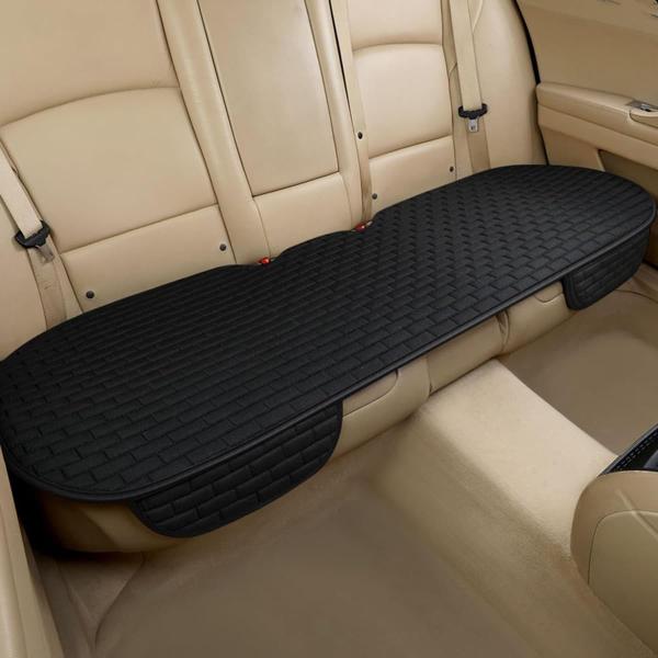 商品名: HONCENMAX 車用 シートカバー セットカバー 座布団 シートクッション 座席シート カー用品 カーシート汎用 [亜麻] - 後部座席用1枚 HONCENMAX Linen Car Seat Cover, Cushion P...