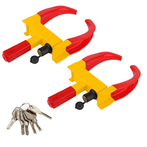 商品名: OPL5 ホイールロック ユニバーサルホイールクランプロック 2個パック 高耐久 カーセキュリティ トレーラータイヤロック 調節可能なトレーラーホイールロック タイヤ 盗難防止 車 SUV ボート オートバイ ゴルフカート用 鍵6...