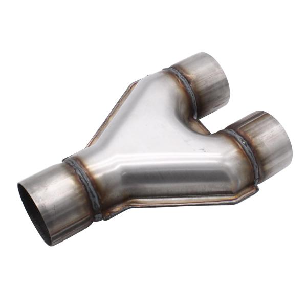 商品名:  2.5" Y Pipe Universal Stainless Steel Exhaust Tip Dual 2.5" Inlet 2.5" Outlet Overall Length 10" Stainless Steel M...