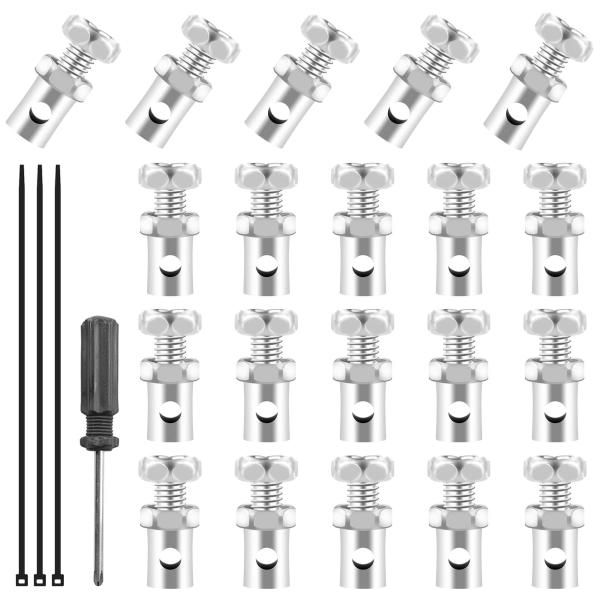 商品名: CIOM ユニバーサル ブレーキ/スロットルケーブルエンド20個 1/8インチ ユニバーサルケーブルストップクランプ修理部品 ゴーカート オートバイ 芝刈り機 電動バイク 自転車 スクーター ガーデントラクターパーツ シルバー C...