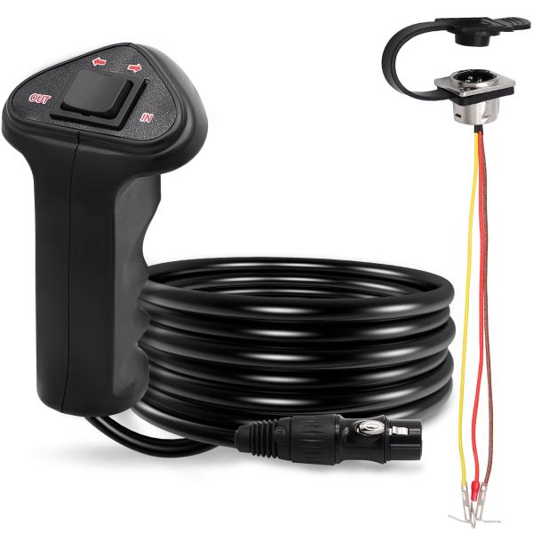 商品名: ATV UTV 12000ポンドウインチ用コントロールソケットアセンブリ付きトルケトルウインチハンドリモコン Torkettle Winch Hand Remote Controller with Control Socket A...