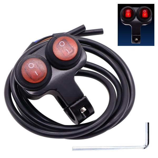 商品名:  HiSport Handlebar Double Control Kill Button Switch Waterproof Compatible with Motorcycle ATV Bike Scooter LED Ill...