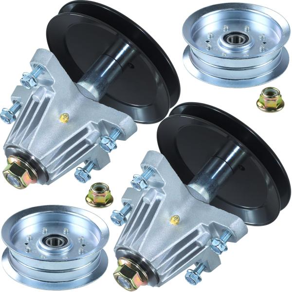 商品名: Lawneagle 2パック 918-06991 スピンドルアセンブリ 756-05034A アイドラープーリー付き Huskee LT4200 Murray M115-42 M1642 M155-42 Craftsman T10...