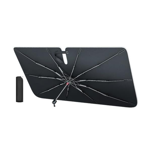 商品名: REEVAA 2025 車用フロントガラス サンシェード 傘 [2025年アップグレード サンプロテクション&amp;クールキープ] 内装保護 360°フレックスハンドル サンシールド サンシェード M (57インチ x 32イン...