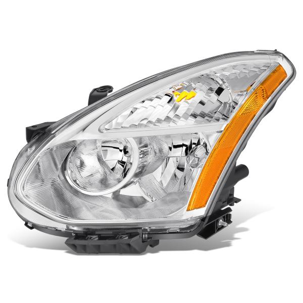 商品名:  DNA MOTORING Driver Side (Left) Headlight Assembly Compatible With Rogue 2009-2010, Halogen, Chrome, OEM-HL-0211-L...