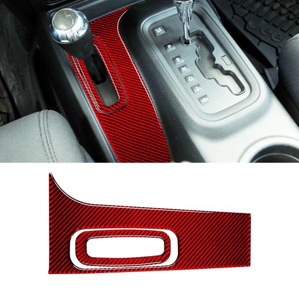 商品名: RUIANTE カーボンファイバーセンターコンソール対応 4WD ギアシフターパネルカバートリム 自動車内装アクセサリー Jeep Wrangle JK JKU 2011 2012 2013 2014 2015 2016 2017...