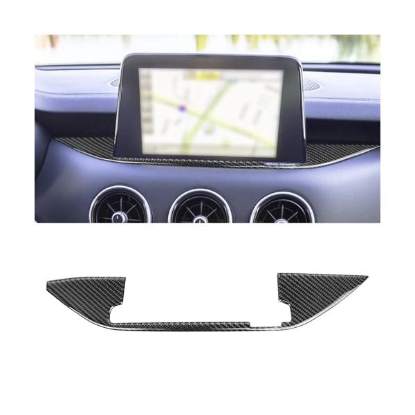 商品名: RUIANTE カーボンファイバーセンターコンソール対応 ダーボード ディスプレイスクリーン パネル カバー トリム 8インチ 車内カーアクセサリー KIA スティンガー GT 2019 2020 2021 2022 2023用 ...