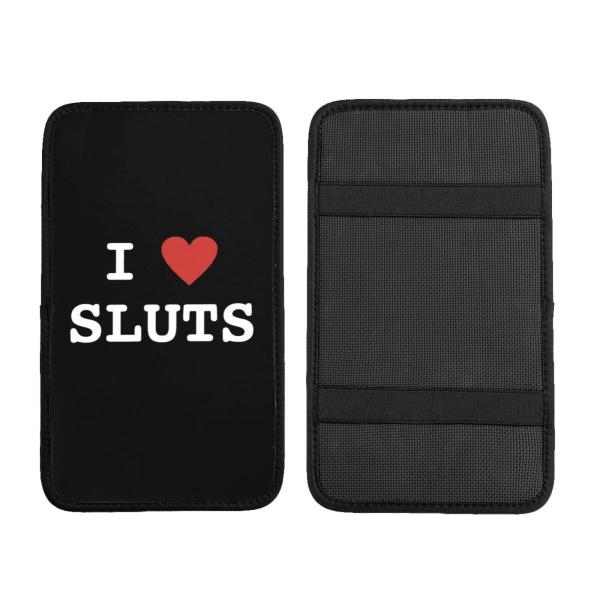商品名:  WEIRUYBC I Love Sluts1 Car Armrest Cover Protector Auto Center Console Cover Car Center Console Cushion Pad Waterp...