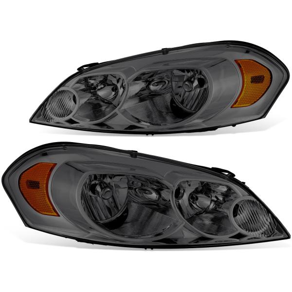 商品名:  DNA MOTORING Pair of OE Style Headlights Compatible With 06-13 Chevy Impala Limited / 06-07 Monte Carlo, Smoked/Am...