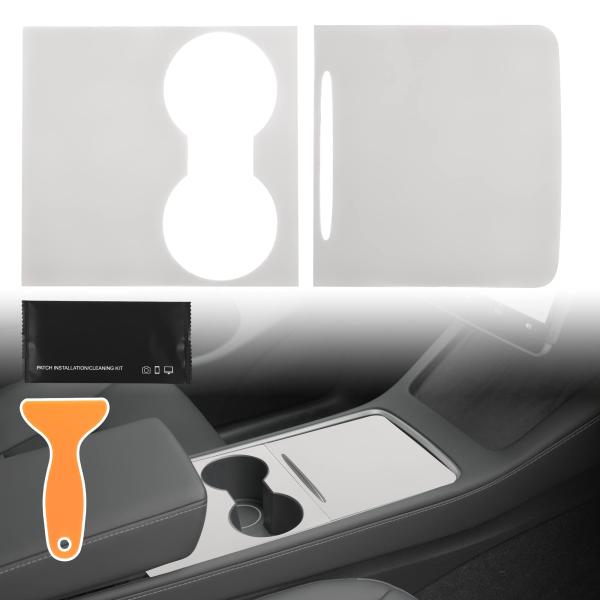 商品名: Tinlucys センターコンソールホワイトラップ Teslaモデル3/Y 2021-2024、モデル3/Y用にデザインされたインテリアホワイトコンソールカバーアクセサリー Tinlucys Center Console Whit...