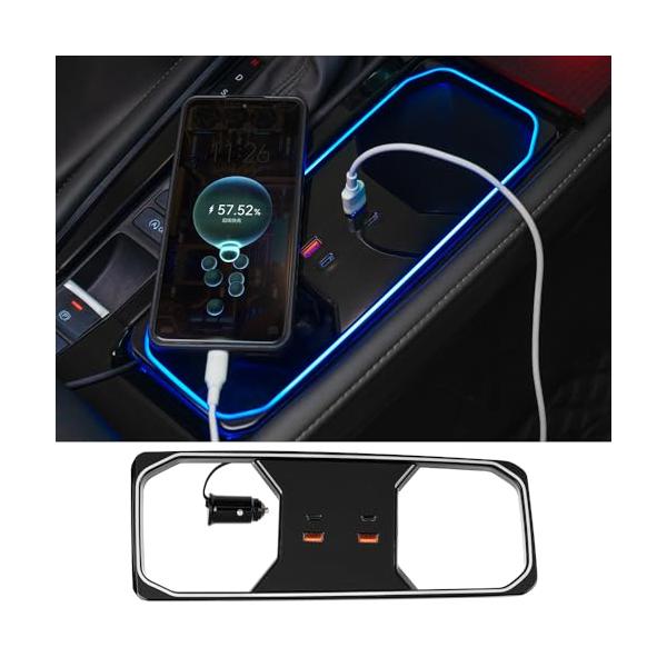商品名:  LUNQIN Car Hub Docking Station for Honda Accord 2023 2024 2025 10th gen USB Type-C Fast Charger (4-in-1) Auto Inte...