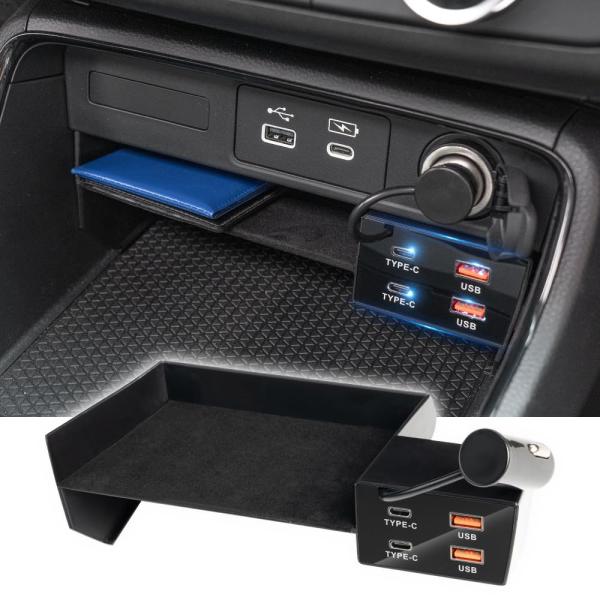 商品名:  LUNQIN Car Hub Docking Station for Honda CR-V CRV 2023 2024 2025 USB Type-C Fast Charger Hub (4-in-1) Auto Interio...