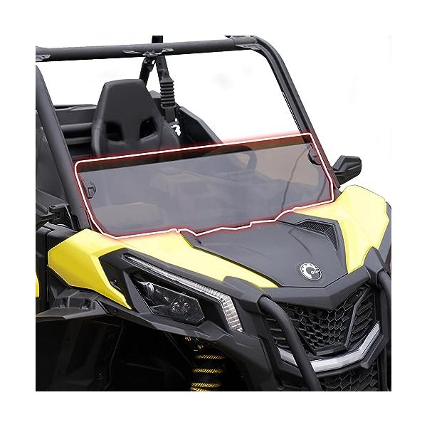 商品名: HAKA TOUGH Utv フロントハーフフロントガラス Can Am Maverick Sport 1000/1000R/MAX/Trail 800 2019-2023用 硬質ポリカーボネート ハーフフロントガラス Can-A...