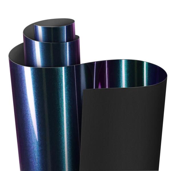 商品名: Lypumso グリーンギャラクシー車用ビニールラップ カメレオンビニールカーラップ プレミアムペイント交換用フィルム エアリリーステクノロジー付き DIY粘着オートステッカー 外装内装用 1フィート×5フィート Lypumso ...