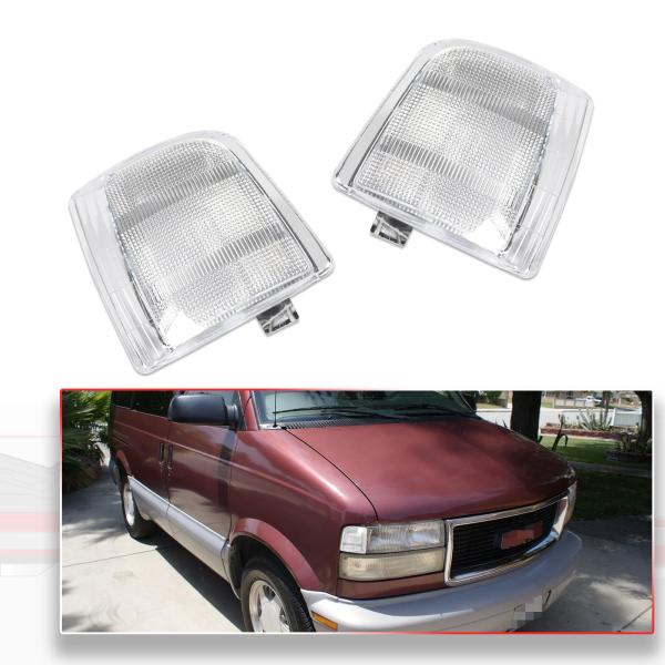 商品名: MODIPIM 2X クリア クローム レンズ サイド コーナー ライト ハウジング 1995-2005 シボレー アストロ GMC サファリ OEM 部品番号:16524076、GM2551139、16524075、GM2550...